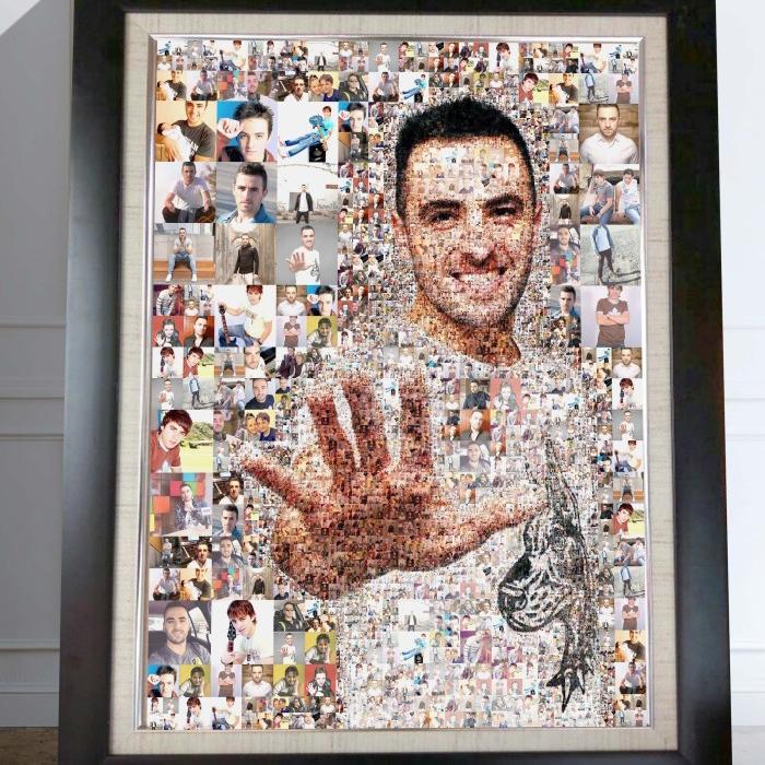 Jual kado unik foto mozaik sudah lengkap cetak dan frame Ukuran 50 x 60 ...