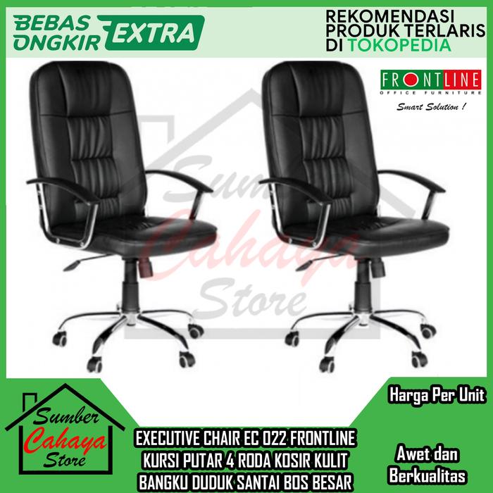 Promo [Instant] CHAIR EC 022 FRONTLINE KURSI KANTOR BANGKU BOS PUTAR 4 ...