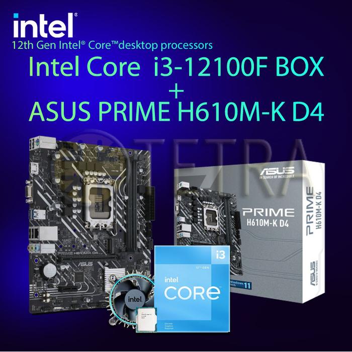 Jual [Bundle] Intel Core i3-12100F BOX + ASUS PRIME H610M-K D4 - Kota Bandung - Tetra Computer ...