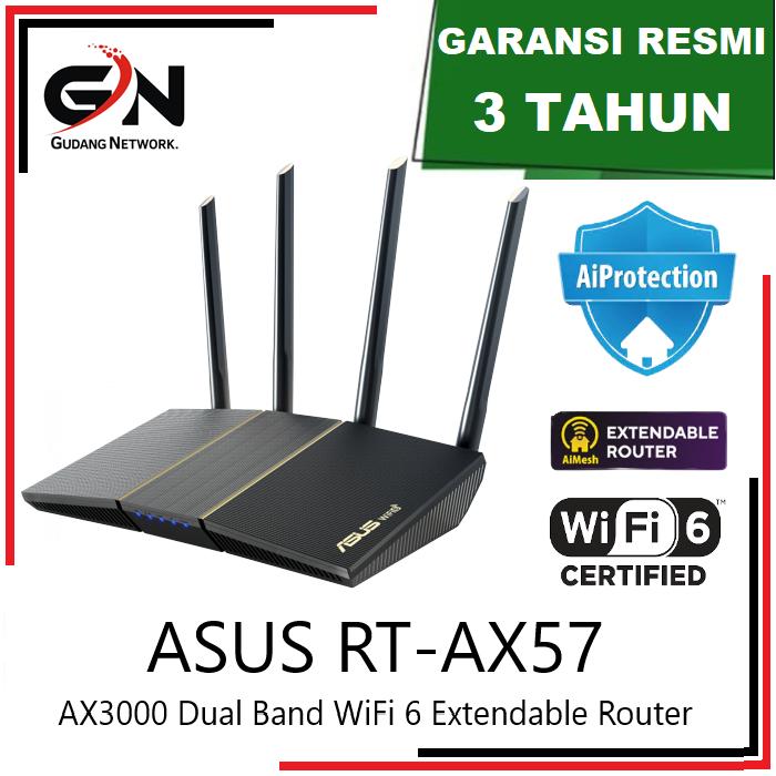 Jual ASUS RT-AX57 AX3000 Dual Band WiFi 6 Extendable Router AX57 ...