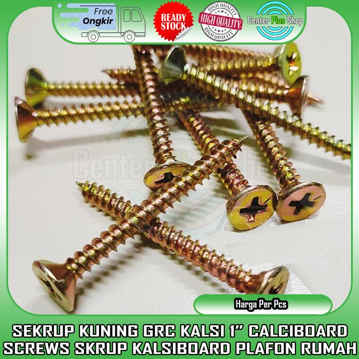 Jual Skrup GRC Calciboard Kuning 1" In Per Pcs Kalsiboard Sekrup baut ...