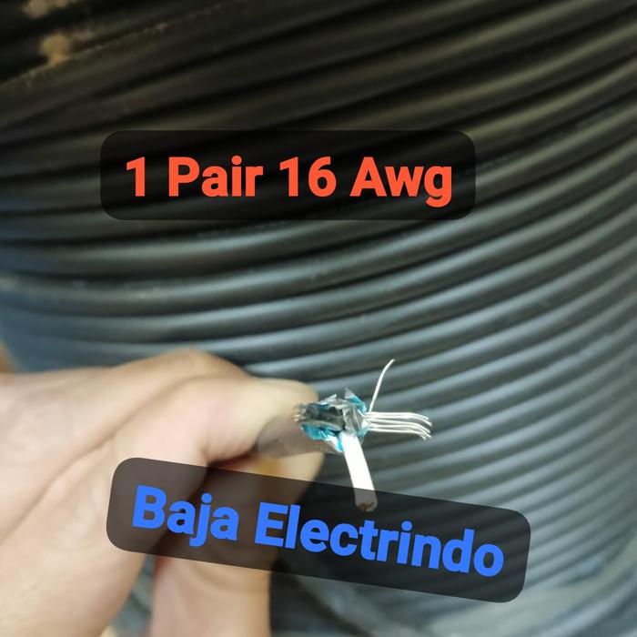 Jual Kabel STP 1pair 16Awg KABEL @100Mtr Shielded 1 pair 16 Awg 2464 ...