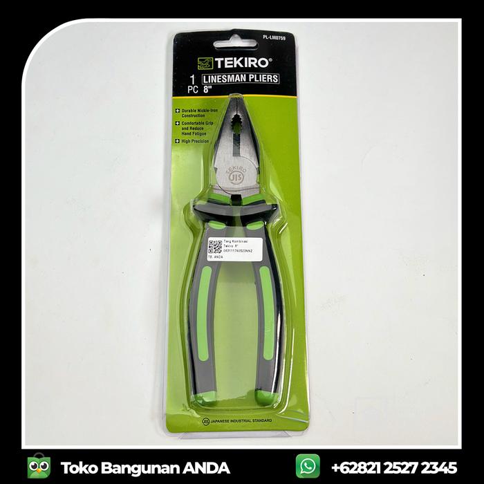 Jual TANG KOMBINASI / TEKIRO LINESMAN PLIERS 8 INCH - Kota Semarang ...