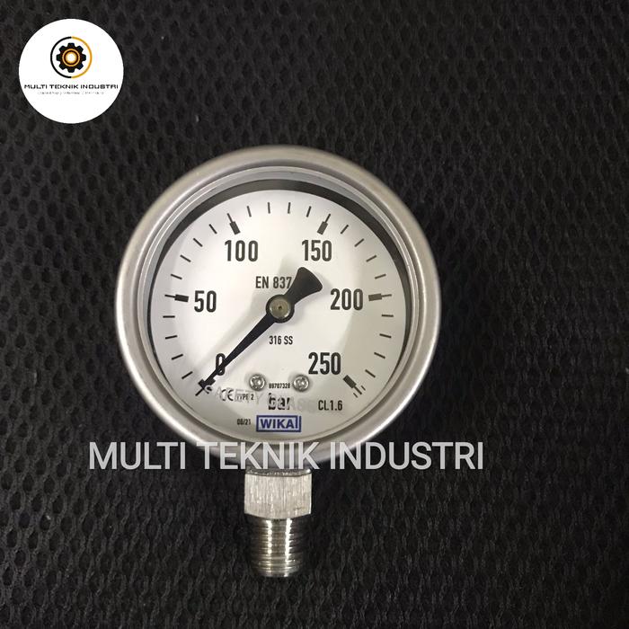 Jual Pressure Gauge Wika 250 Bar size 4 inch Material Full stainless ...