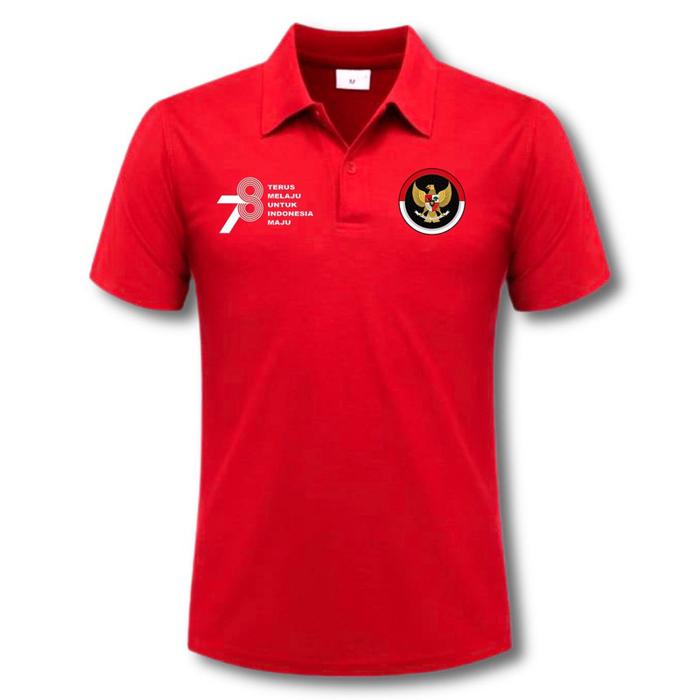 Jual Polo Shirt Kemerdekaan Logo HUT RI 78 Merah Putih 17 Agustus ...