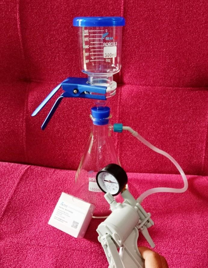 Jual Glass Vacuum Filtration plus Handheld Vacuum Pump and Membrane ...
