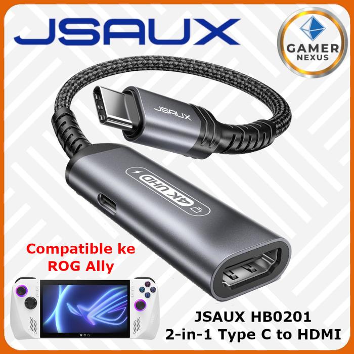 Jual JSAUX HB0201 2-in-1 Type C to HDMI Adapter ROG Ally 4K@60Hz ...