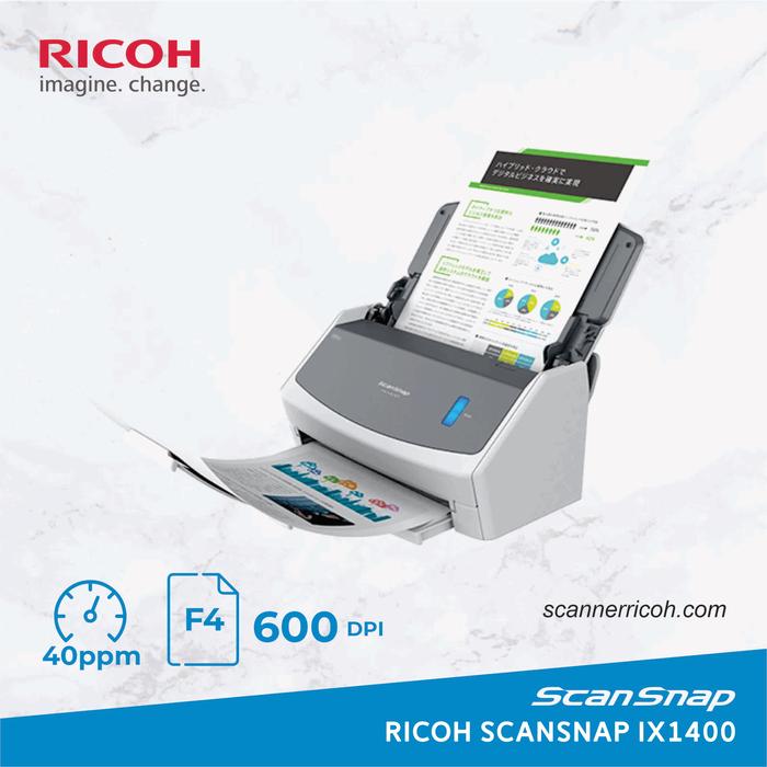 Jual Scanner Ricoh ScanSnap ix 1400 - A4/F4 - 40 Lembar/Menit - ADF ...