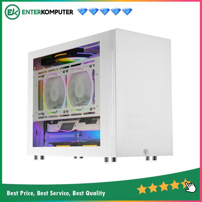 Promo Casing CUBE GAMING AXEL V2.0 GLASS WHITE - SIDE TEMPERED GLASS ...