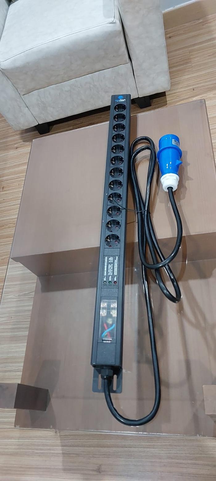 Jual PDU, 12 Sockets DIN49440 with SPD, Input IEC60309 (2P+E) 32A ...
