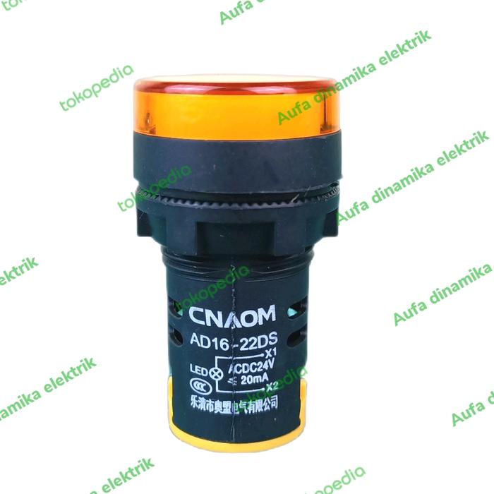 Jual Lampu Indikator AD16-22DS 24vdc Kuning Pilot Lamp LED 22mm - Kab ...