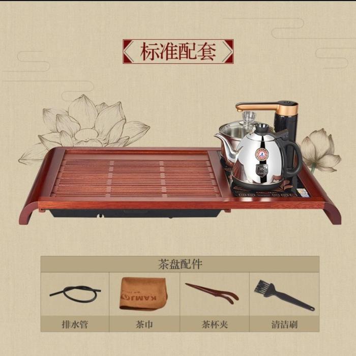 Jual Meja Kayu Chinese Tea Pot Set Tray Papan Tatakan Cangkir Di Seller ...