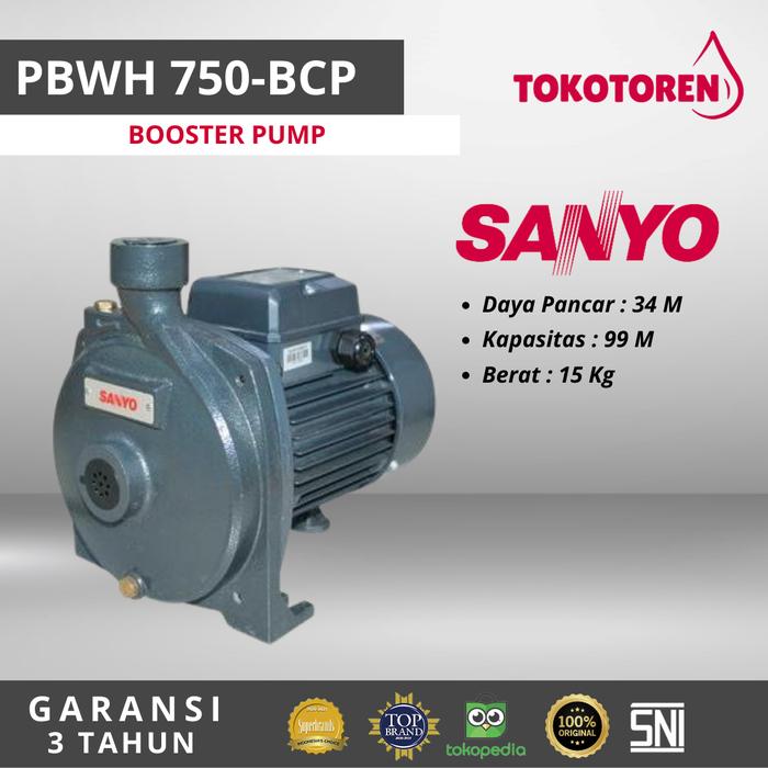 Jual POMPA SANYO PBWH 750 BCP BOOSTER PUMP GARANSI RESMI - Kab ...