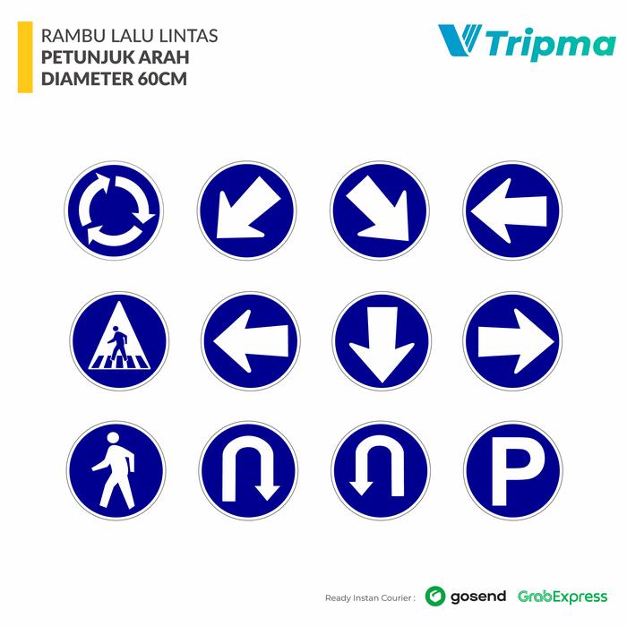 Jual Rambu Petunjuk Arah Lingkaran 60cm Plat Alumunium - Kota Bandung ...
