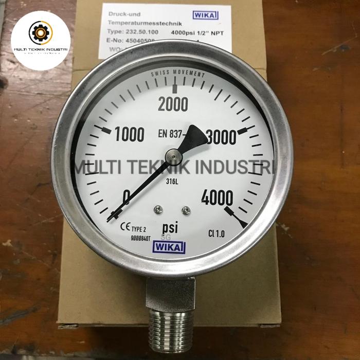 Jual Pressure Gauge Wika 4000 Psi Size 4 Inch Full Stainless - Jakarta ...
