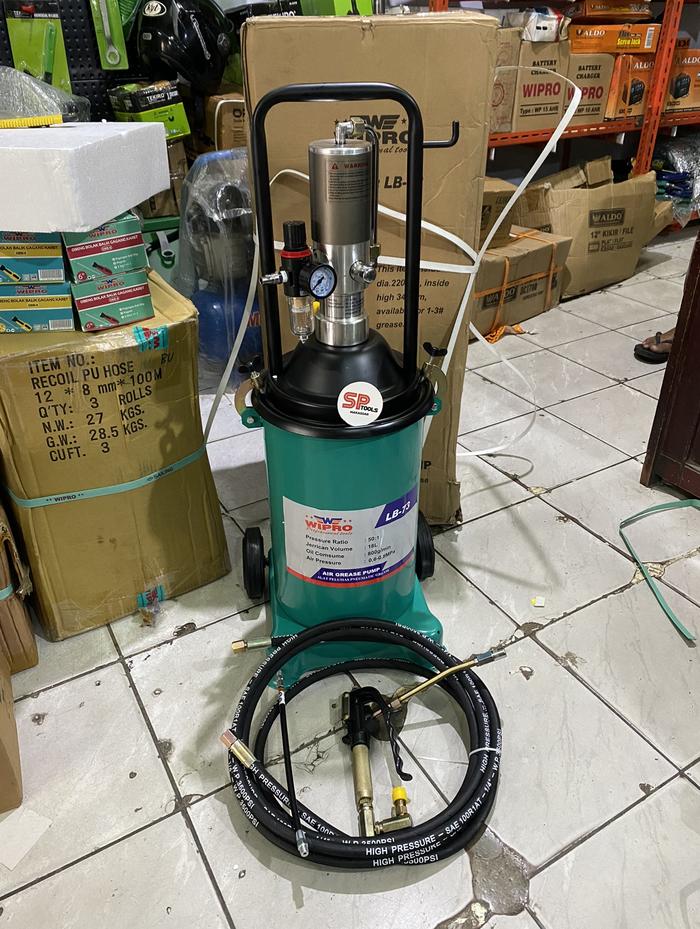 Jual POMPA GEMUK GEMOK DRUM ANGIN AIR GREASE LUBRICATOR 18L 18KG WIPRO ...