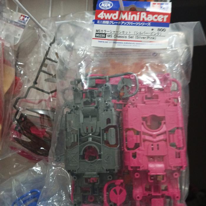 Jual TAMIYA 95235 MS MSL Chassis set Silver pink FULL SET LENGKAP ISI 2 ...