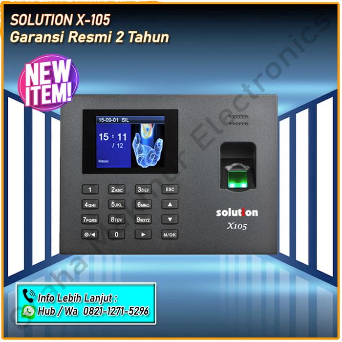 Jual SOLUTION X-105 -Mesin Absen/Absensi Sidik Jari/Finger Scan ...