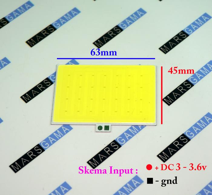 Jual LED cob kotak 3.2V - 3.65V aluminum substrate white light board ...