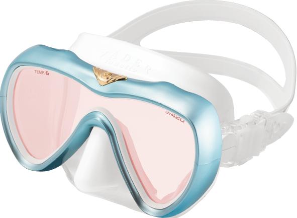 Promo Diving Mask Gull Vader Fanette UV420 White Silicone Asagi Blue ...