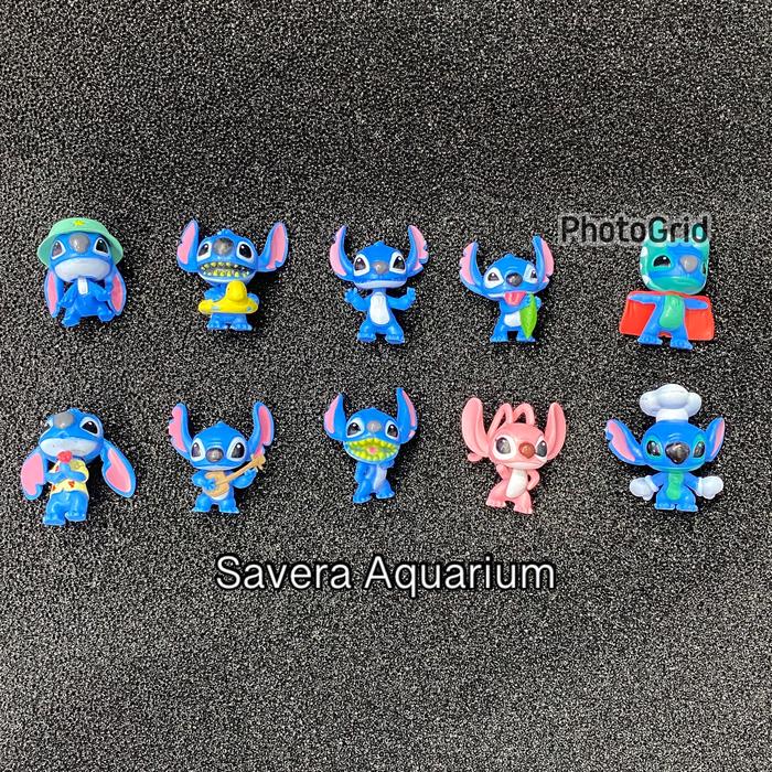 Promo MAINAN STITCH 1 SET / ACTION FIGURE / ISI 10 / HIASAN AQUARIUM ...