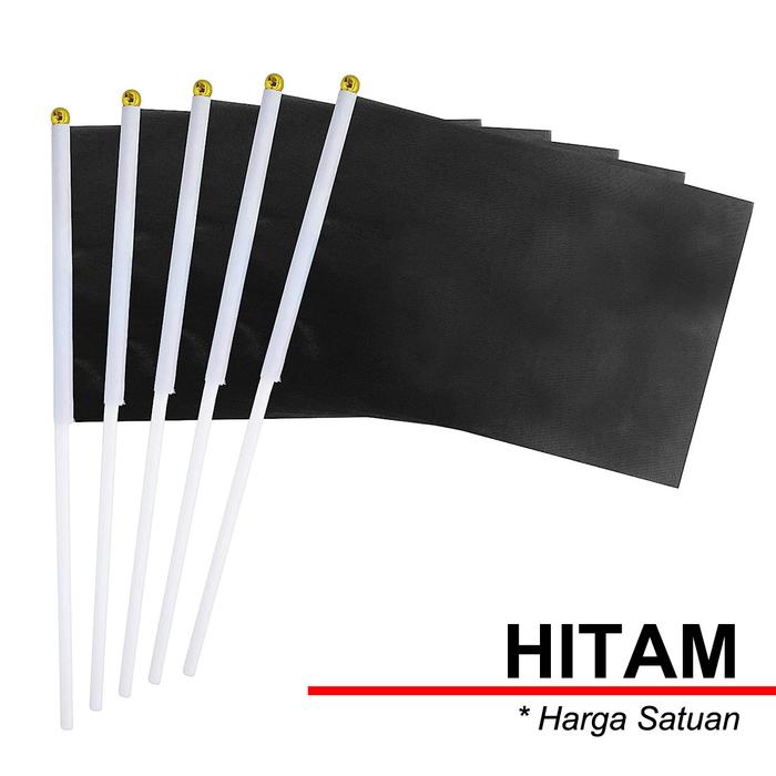Jual Bendera Tangan Polos / Blank Hand Flag - Hitam - Kota Bekasi ...