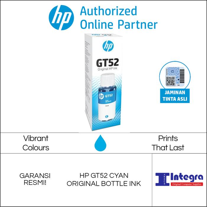 Jual Tinta HP GT52 | GT 52 Colour 1 Set Original Ink Advantage ( Cyan ...