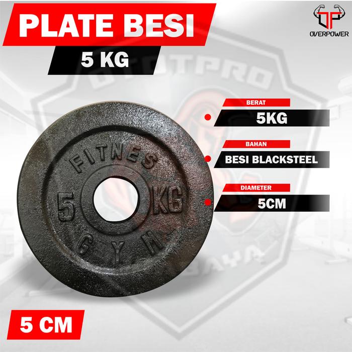 Jual [5 CM] Plate Barbell Besi 5 KG /Iron/Lempengan/Burble/Dumble ...