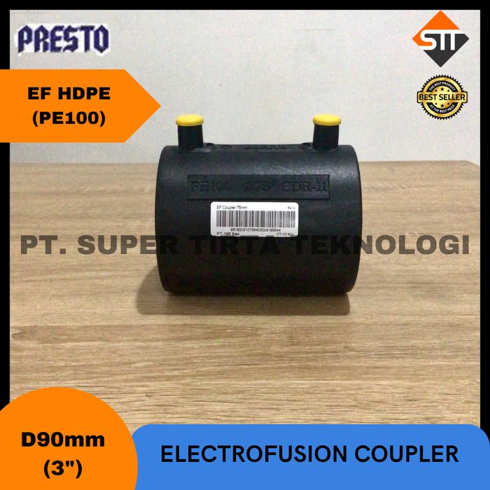 Jual Electro Fusion (EF) Coupler Fittings HDPE SDR11 PN16 Brand Presto ...