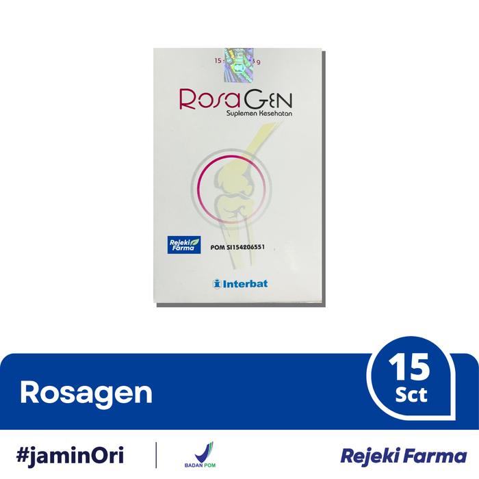 Jual [BPOM] Rosagen 1 Box isi 15 Sachet - Rosa Gen Suplemen Persendian ...