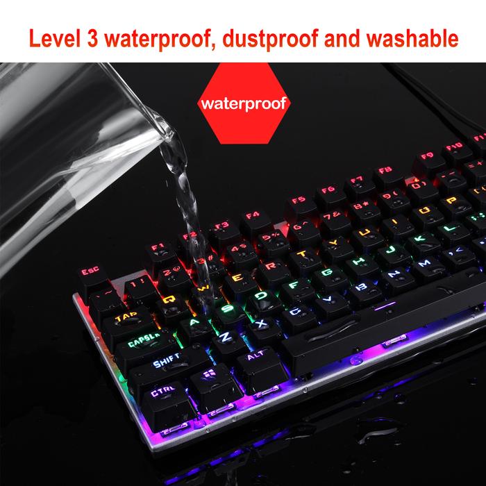 Jual HXSJ L300 MECHANICAL KEYBOARD 104 KEY RGB KEYBOARD MEKANIKAL ...