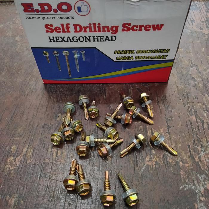 Jual baut drilling 2 cm baut atap baja ringan 12 x 20sekrup roofing ...