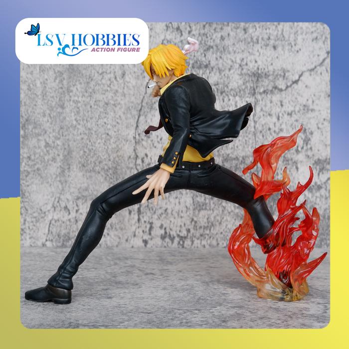 Jual One Piece Black Leg Fire Sanji One Piece Action Figure Non ...