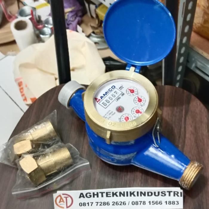 Jual water meter amico 3/4 inch/flow meter air amico dn 20 mm LXSG-20E ...