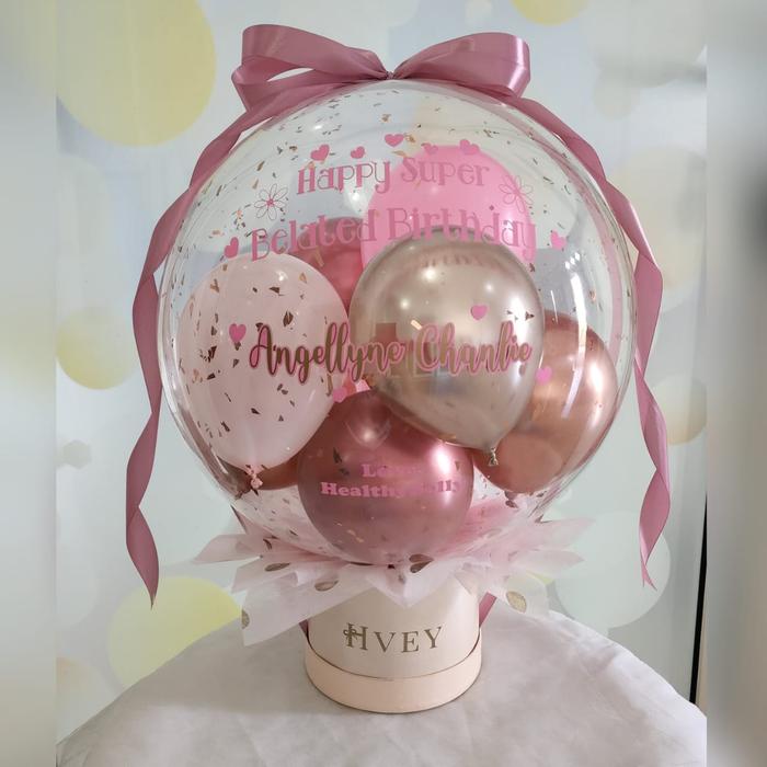 Jual Buket balon bubble box Balon ulang tahun wisuda grand opening ...