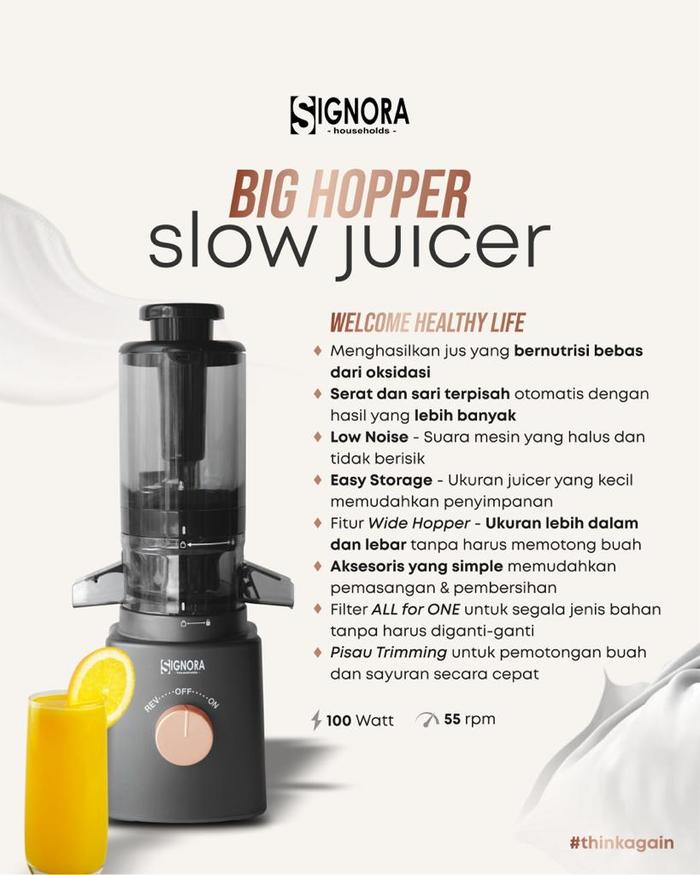 Promo SIGNORA - Slow Juicer Big Hopper Cicil 0% 3x - Jakarta Pusat ...