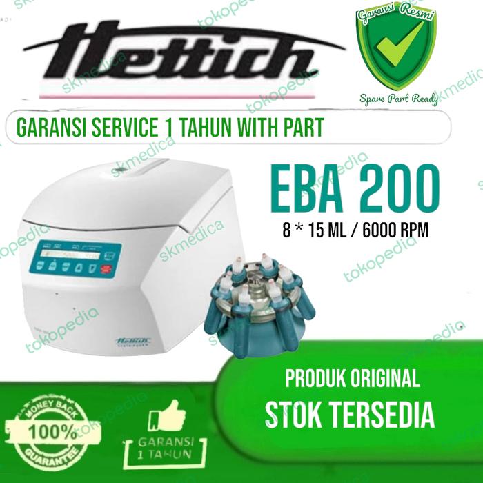 Jual Centrifuge 8*15 ml I Hettich digital centrifuge I Eba 200 I 6000 ...