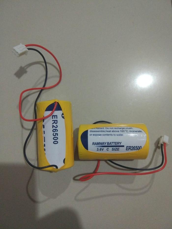 Jual RAMWAY PLC ER26500 ER 26500 3.6V C Cable Plug LITHIUM BATERAI ...
