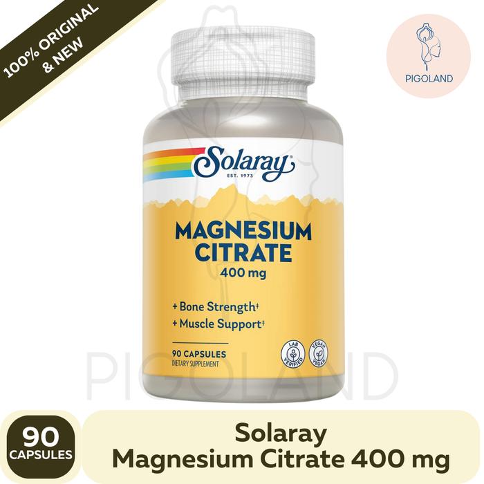 Jual Solaray Magnesium Citrate 400 mg 90 Capsules Vitamin Kesehatan ...