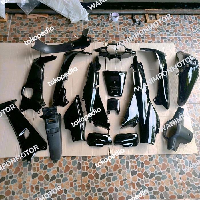 Jual FULL BODY HALUS KASAR HONDA SUPRA X LAMA SUPRA 100 CC HITAM POLOS ...