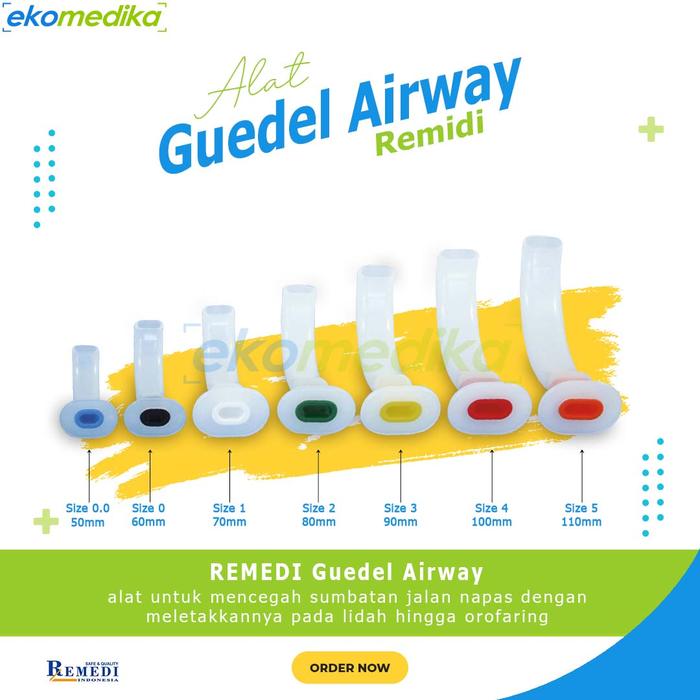 Jual Guedel Airway REMEDI No. 000 / 0 / 1 / 2 / 3 / 4 /5 Gudel Plastik ...