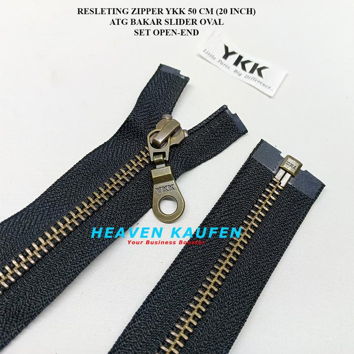 Jual Resleting Zipper YKK 50 cm - 20 inch Gigi Besi ATG Bakar Slider Oval - Kota Malang - Heaven ...
