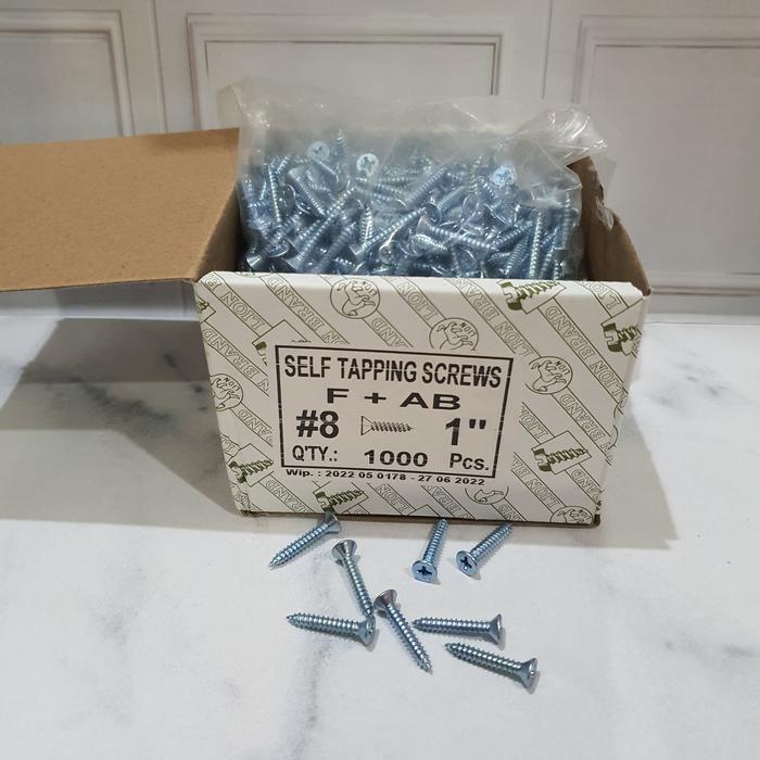 Jual Sekrup JF 8x1"/Sekrup FH/Sekrup Tapping/ Tapping Screws F+AB 8 x 1 ...