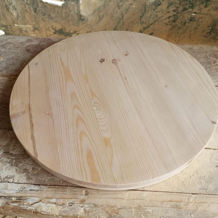 Jual Papan bulat kayu jati Belanda diameter 75cm sdh diamplas - Jakarta ...