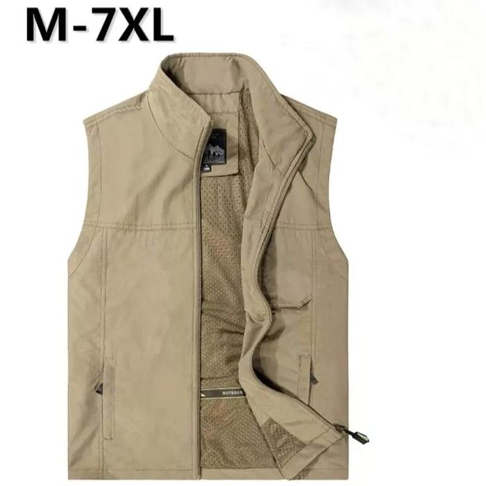 Jual rompi Hoodie lepas pasang rompi pelindung dada rompi dines - krem ...