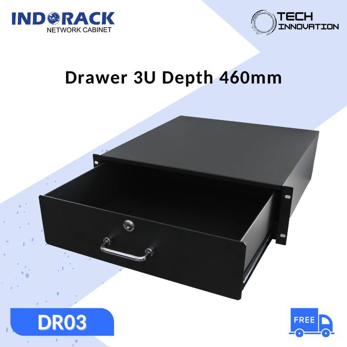 Jual INDORACK Drawer 3U Depth 460mm W/ Lock Laci Rackmount Rak Server ...