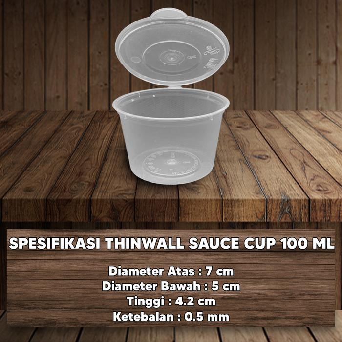 Promo Thinwall Saos Sambal 100 ml / Sauce Cup 100 Container - TUTUP ...