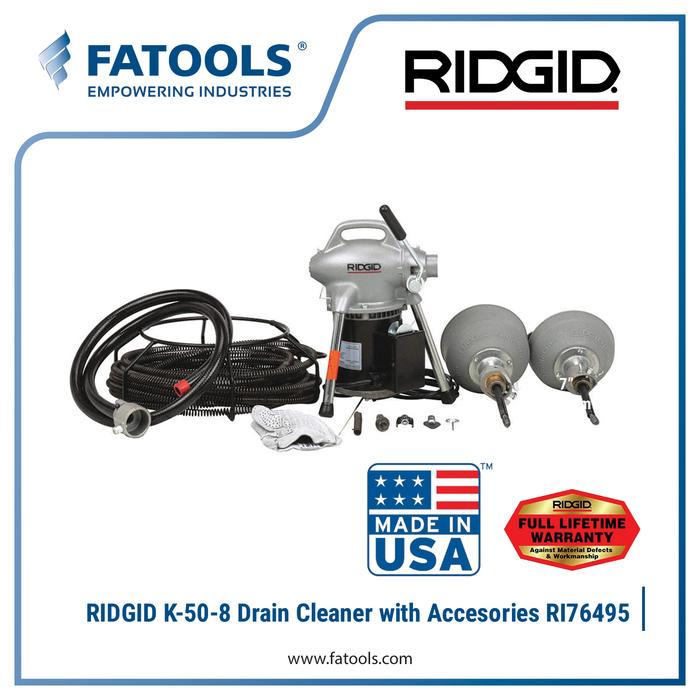 Jual RIDGID 76495 K-50-8 230V Sectional Machine Drain Cleaner Acc ...
