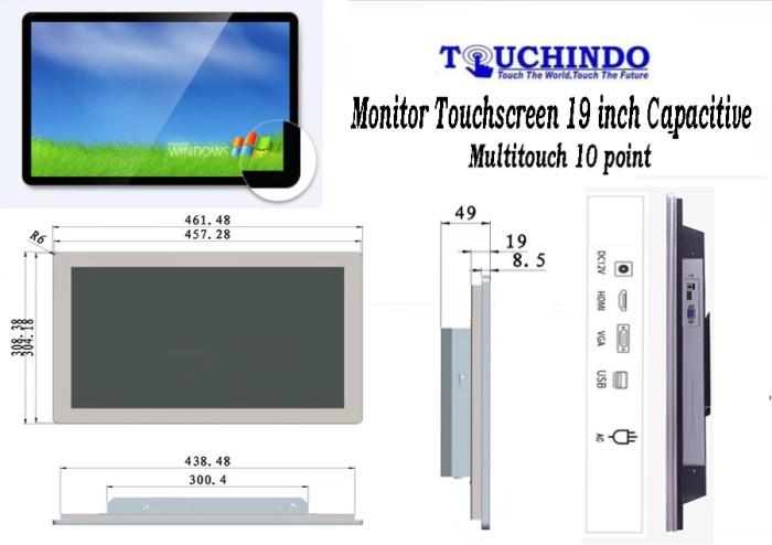 Jual Monitor Touchscreen 19 Inch Touchindo Capacitive Multitouch 10 ...