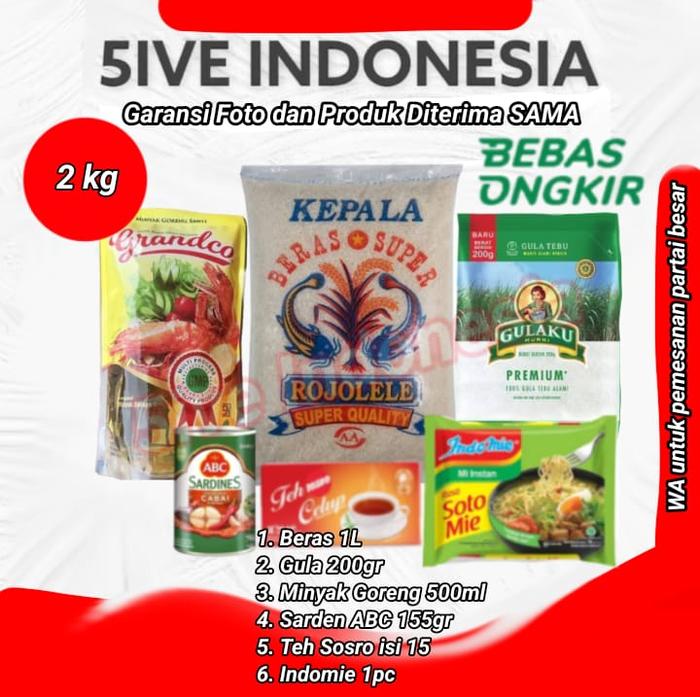 Jual Paket Sembako Hemat / Paket Sembako Murah Parcel Gift Hampers 5 ...